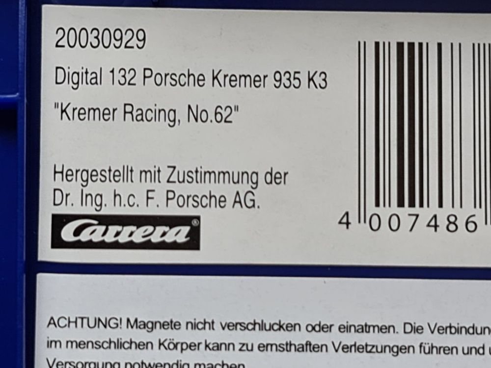 Carrera DIGITAL132 Neu 30929 Porsche Kremer 939 K3 | Kaufen auf Ricardo