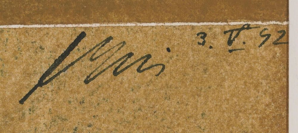 Hans Erni: Mann und Frau, 1992 - Tempera auf Papier | Kaufen auf Ricardo