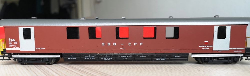 aku Hilfsrettungswagen SBB Art. 2004F Lausanne H0 DC (Neu (gemäss Beschreibung)) in Rheinfelden ...
