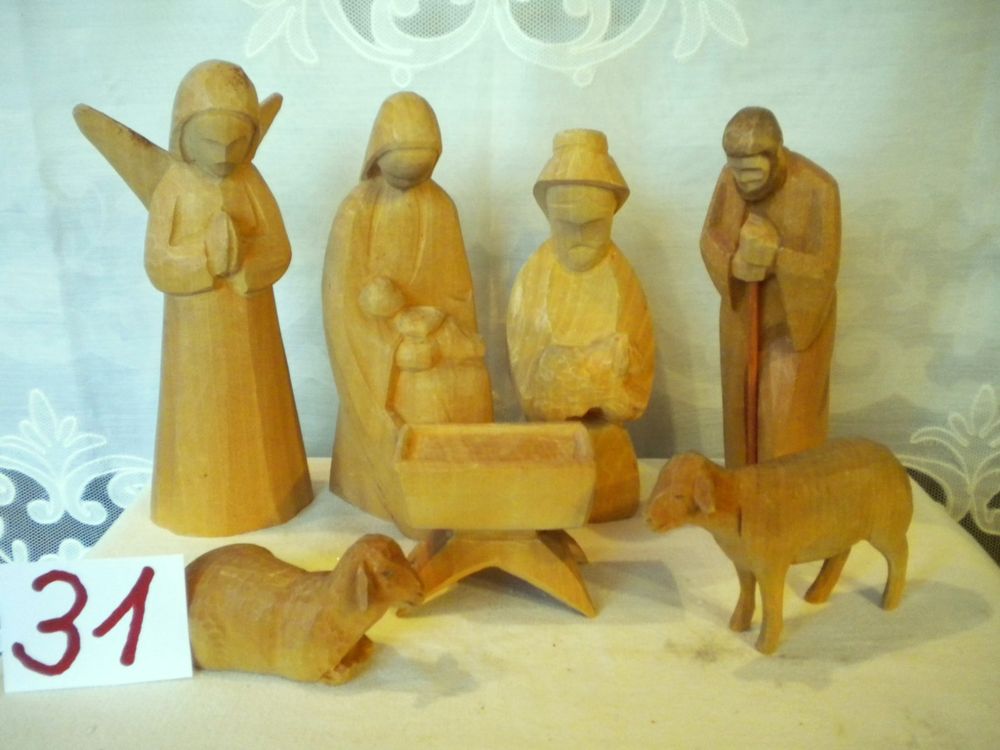 KRIPPENFIGUREN aus Holz geschnitzt 7 Teil Heimatwerk / 31 (Gebraucht) in Bad Zurzach für CHF 95 ...