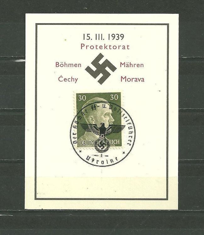 DR Hitler Protektorat 1939 | Kaufen auf Ricardo