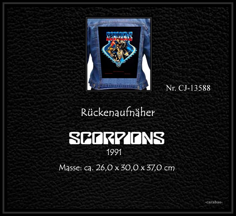 Rücken-Aufnäher *Scorpions* / Original Back Patch (Neu (gemäss ...