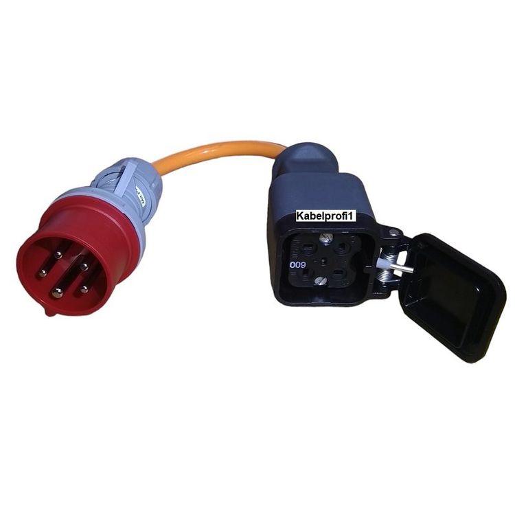 Adapter CEE16-5 Stecker auf CH J15-5 Kupplung IP20 für Innen (Neu ...