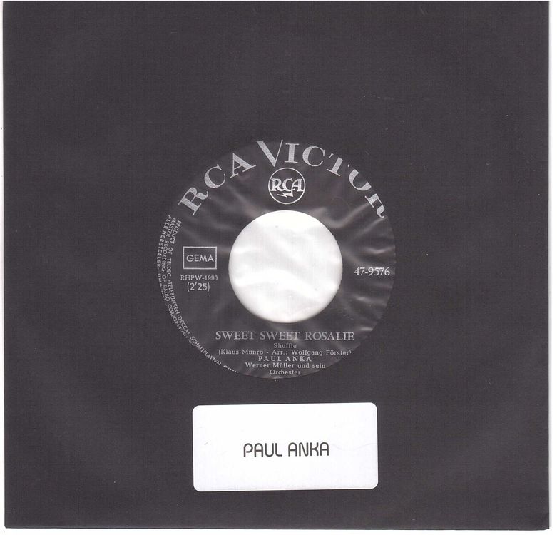 VINYL 7 PAUL ANKA | Kaufen auf Ricardo
