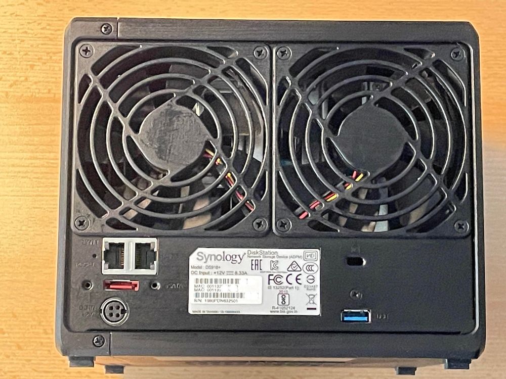 Synology DS918+ , 12GB RAM , 2x 250 GB SSD , 3x 3.5 HDD (Gebraucht) in ...