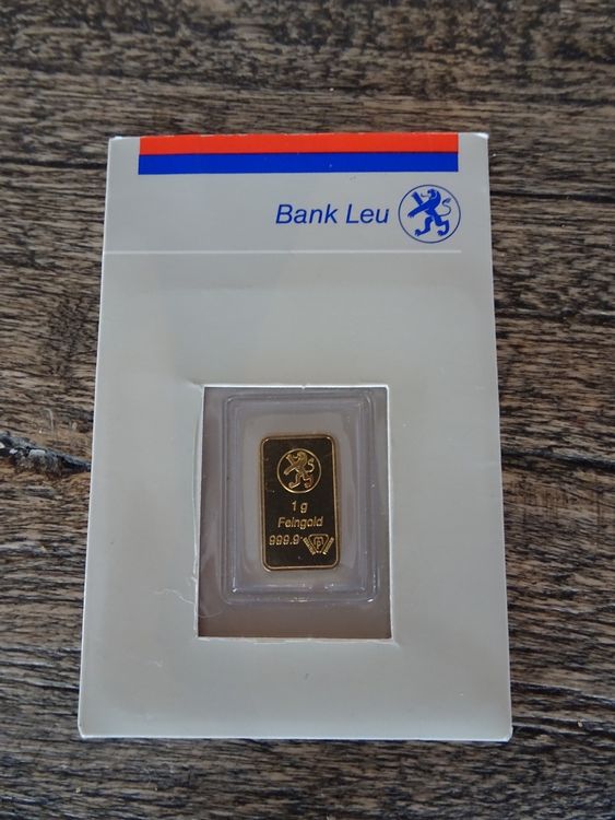 4 x 1g Goldbarren Bank Leu 999,9/1000 Feingold | Kaufen auf Ricardo