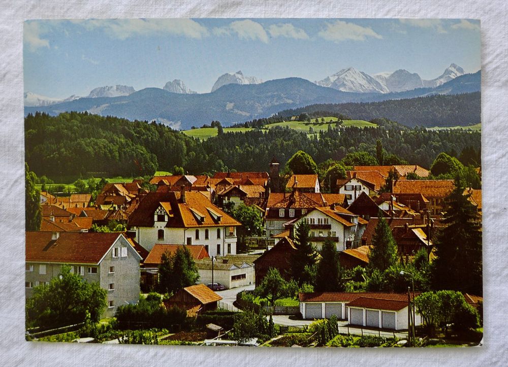 AK SCHWARZENBURG BE, Dorf Teilansicht, Gantrischkette (Gebraucht) in Wallisellen für CHF 4 – mit ...