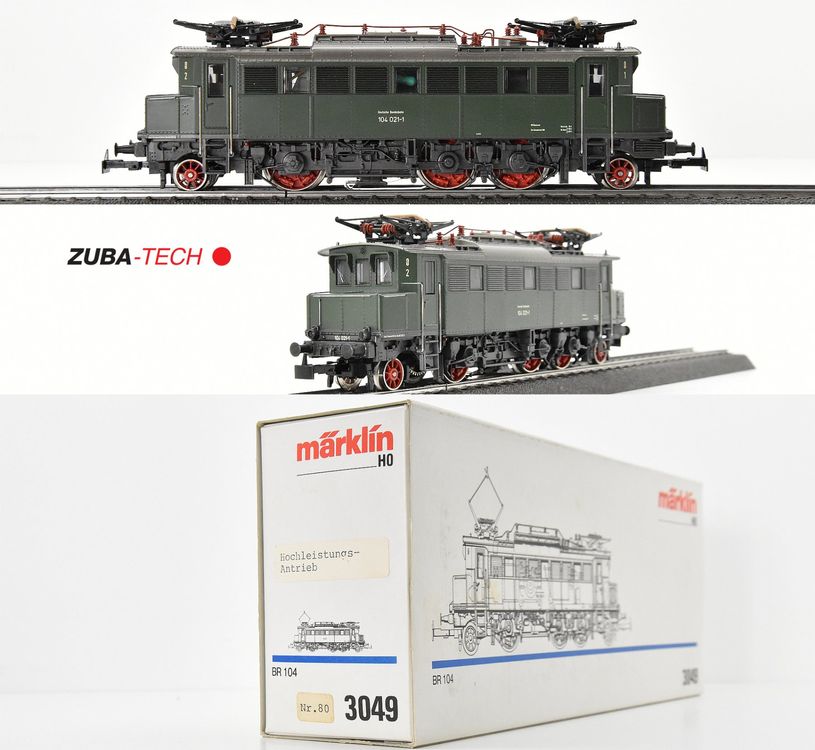 Märklin 3049 E-Lok BR 104 DB H0 WS Analog mit OVP (Gebraucht) in St ...