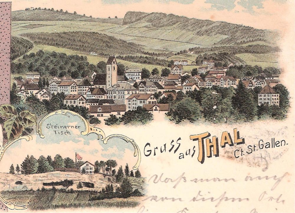 8.9.1899 5-Bild-Litho Gruss aus Thal SG | Kaufen auf Ricardo
