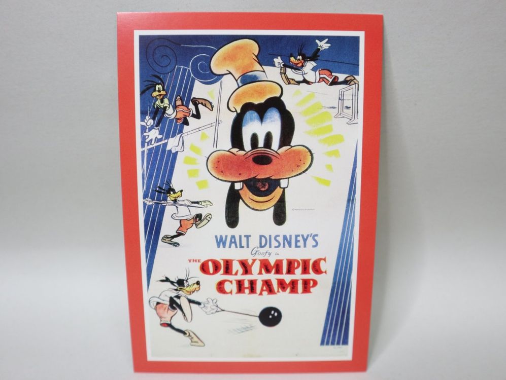 AK Disney Goofy Olympic Champ 1942 Ansichtskarte (Neu (gemäss ...