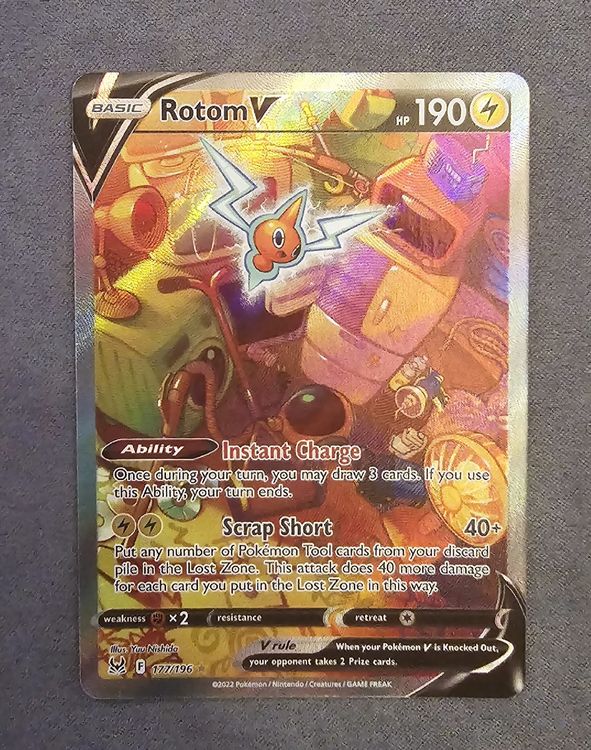 Carte Pokémon Rotom V 177/196 (Full Art) (Neu (gemäss Beschreibung)) in Cointrin für CHF 37 ...