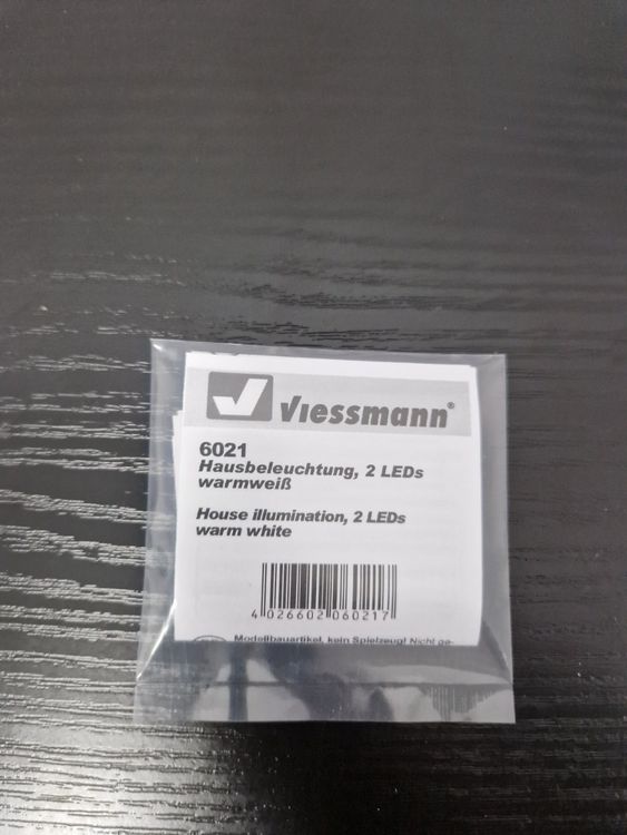 Viessmann 6021, Hausbeleuchtung, 2 LEDs warmweiss, 1 Stück (Neu und ...