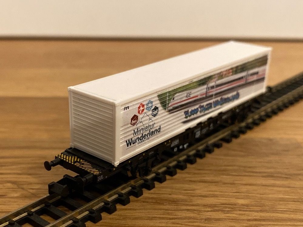 Minitrix 3563 Container-Tragwagen 1x40‘ Sehr schönes Modell (Neu ...