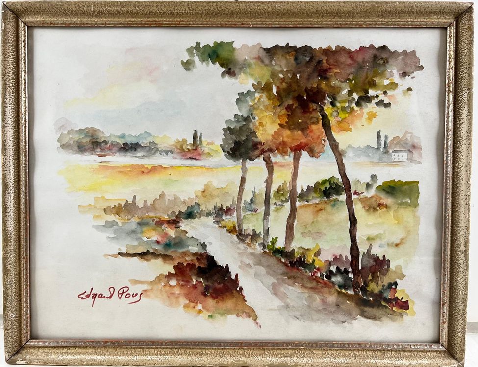 Landschaft Aquarell Signiert. | Kaufen auf Ricardo