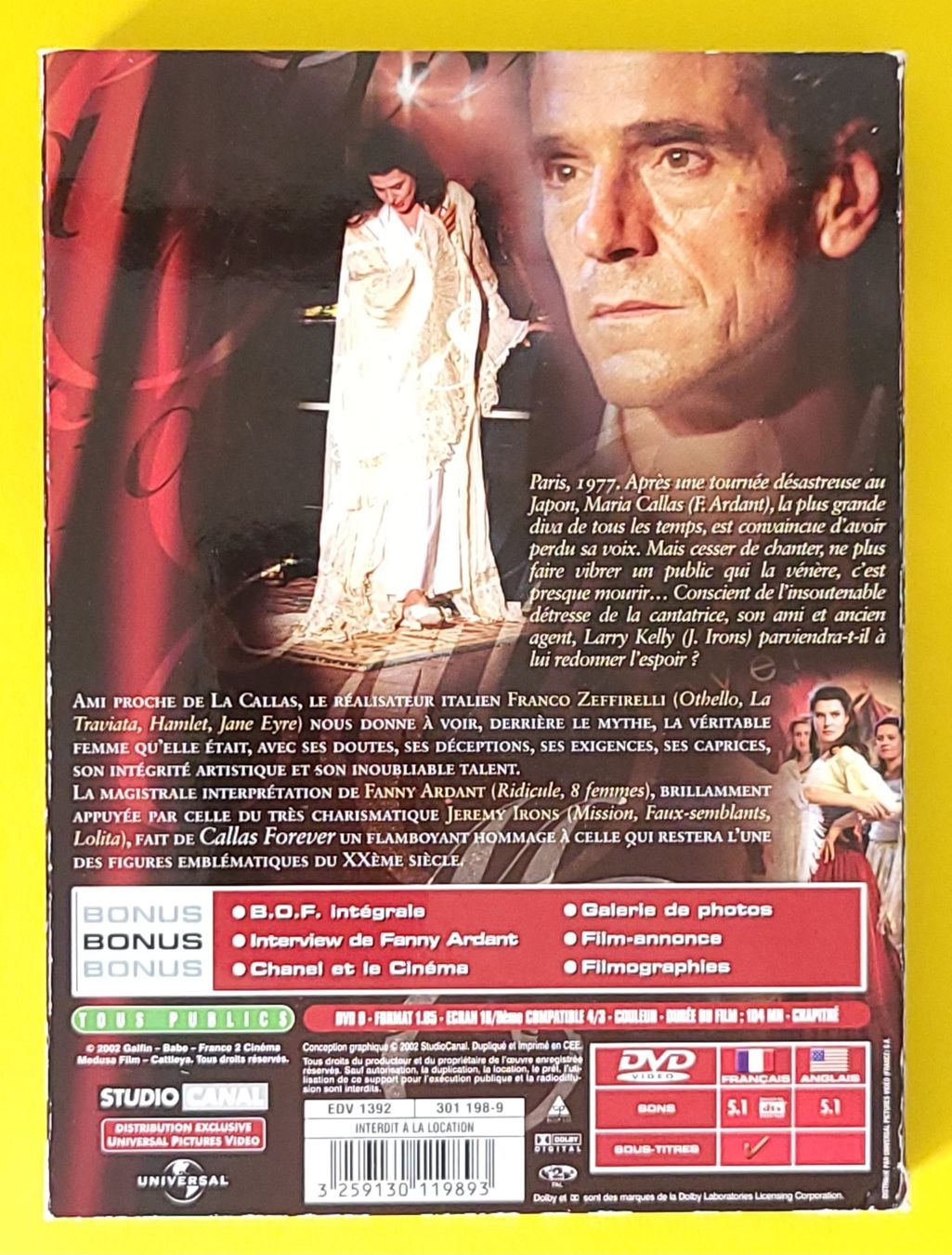 DVD - Callas Forever (Fanny Adrant) (D'occasion) à Pully pour CHF 5 ...