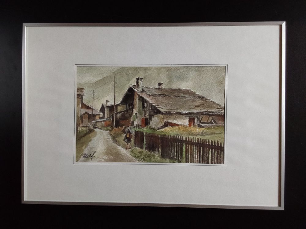 Millio Naef.Original-Aquarelle.Signiert.Mit Rahmen 35x50cm. | Kaufen auf Ricardo