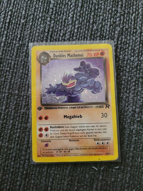 Pokemon Dunkles Machomei Team Rocket 1. Edition Base Set (Gebraucht) in Kriens für CHF 25 – mit ...