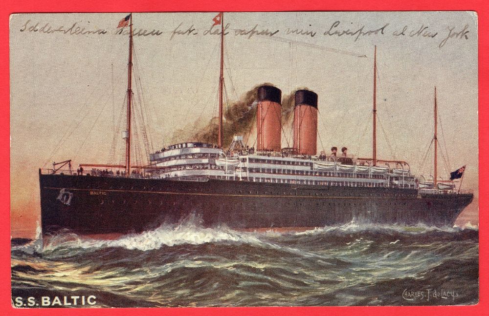 S.S. "BALTIC" ab New York 31.8.13 (Gebraucht) in Zürich für CHF 3 – mit ...