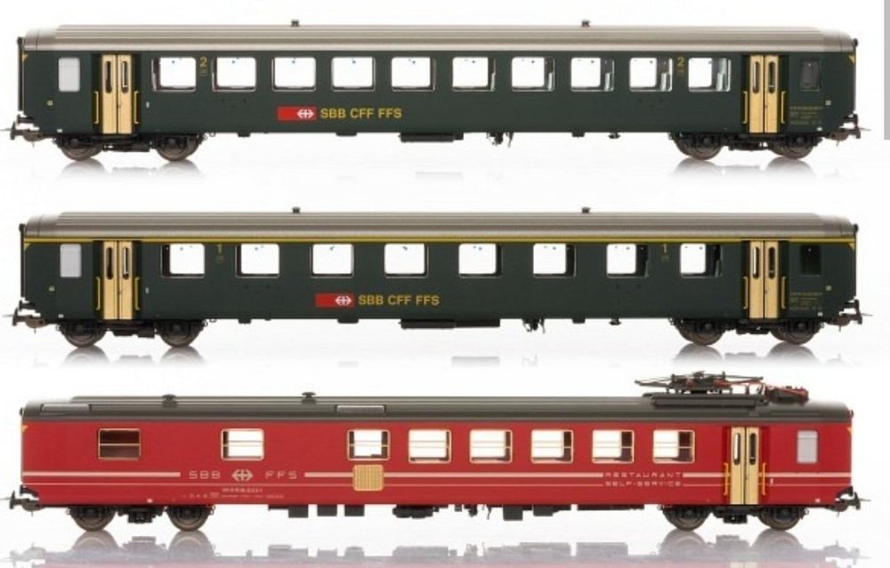 Piko SBB Wagenset mit Speisewagen 96783 H0/DC Neu!! (Neu und ...