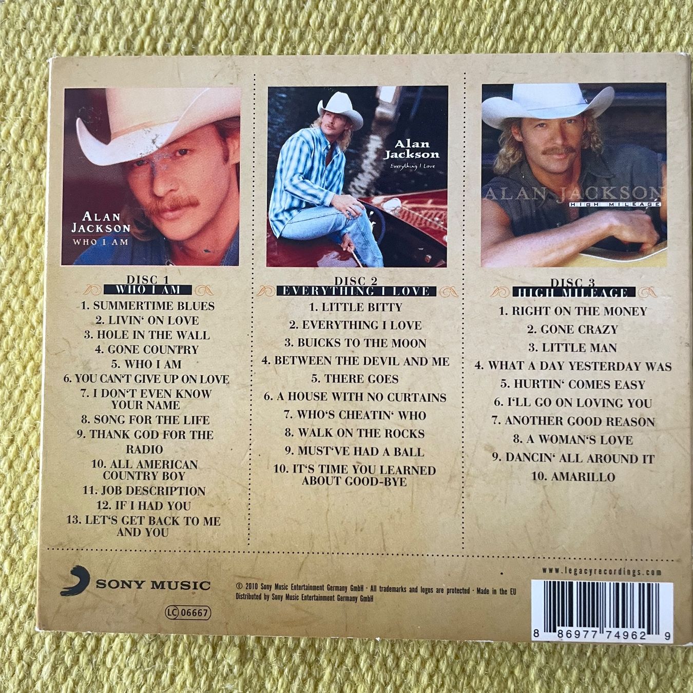 ALAN JACKSON-3CD BOX SET TRIPLE COUNTRY (DIGIPACK) (Gebraucht) in ...