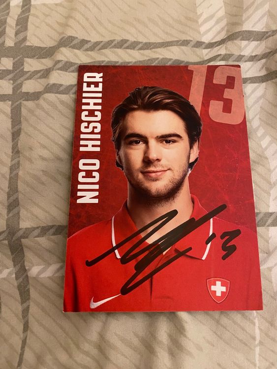 Autogrammkarte Nico Hischier handsigniert (Gebraucht) in Rüschlikon für ...