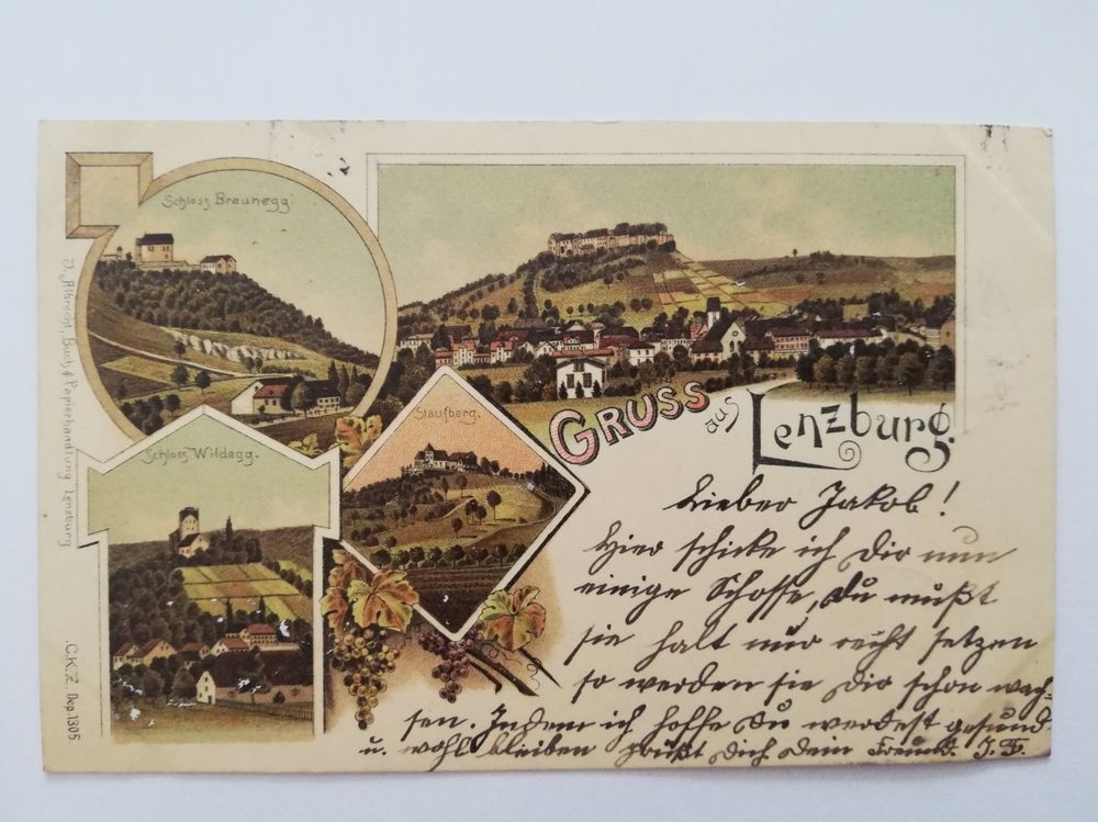 Postkarte Gruss aus Lenzburg 1898 (Gebraucht) in Zofingen für CHF 12 – mit Lieferung auf Ricardo ...