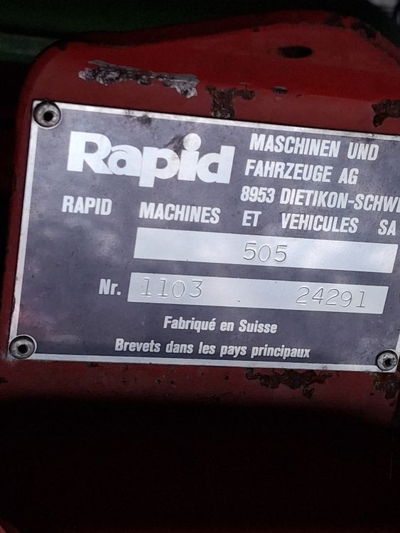 Rapid 505 mit Schneepflug (Gebraucht) in Thun für CHF 2000 – nur Abholung auf Ricardo kaufen