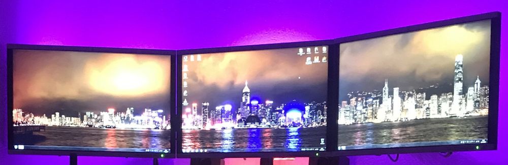 Triple 24'' HP Monitors Setup (3x Screens, arm & 3x câbles) | Kaufen ...