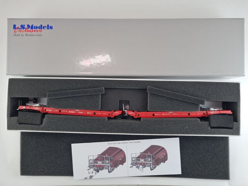 LS Models 30408 Taschenwagen Modalohr Sdmrss SNCF H0 1:87 (Neu (gemäss ...