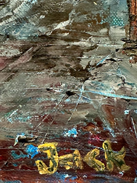 Superbe peinture huile au couteau signée JACK FURRER Zurich (Gebraucht) in Morges für CHF 100 ...