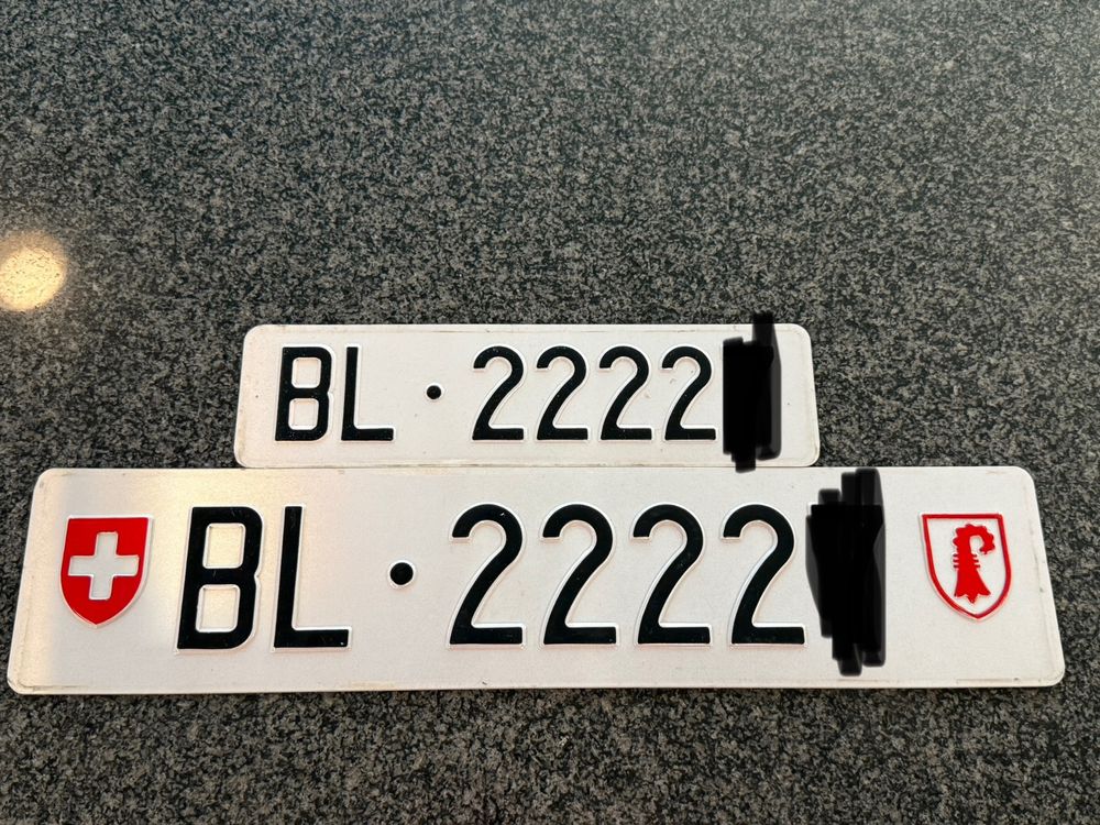 Autonummer Kontrollschild Kennzeichen Nummernschild BL 2222X (Neu ...