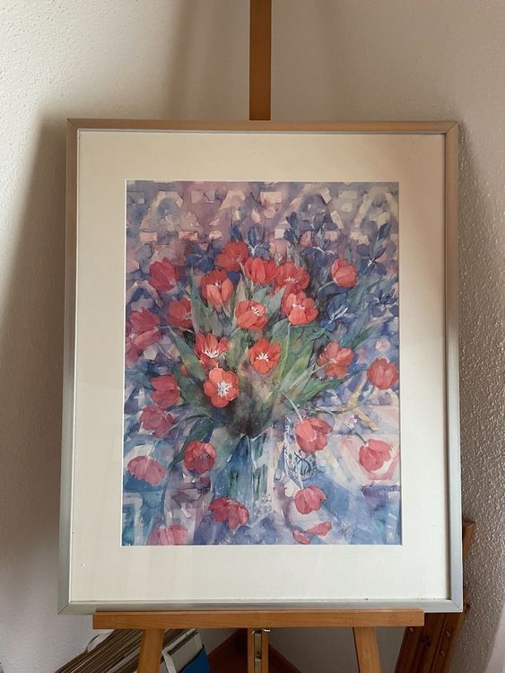 Blumenbild gerahmt (Gebraucht) in Birmenstorf AG für CHF 10 – mit Lieferung auf Ricardo kaufen