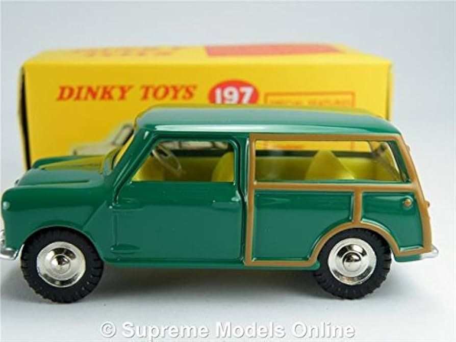 Morris Mini Traveller 1960-1967 RHD dunkelgrün / Holz 1:43 (Neu und ...