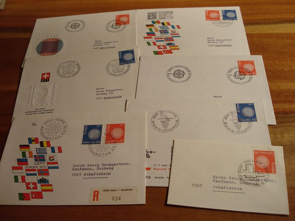 Satz Europamarke 1970, FDC + Sonder-o (Gebraucht) in Niederwil AG für CHF 1 – mit Lieferung auf ...