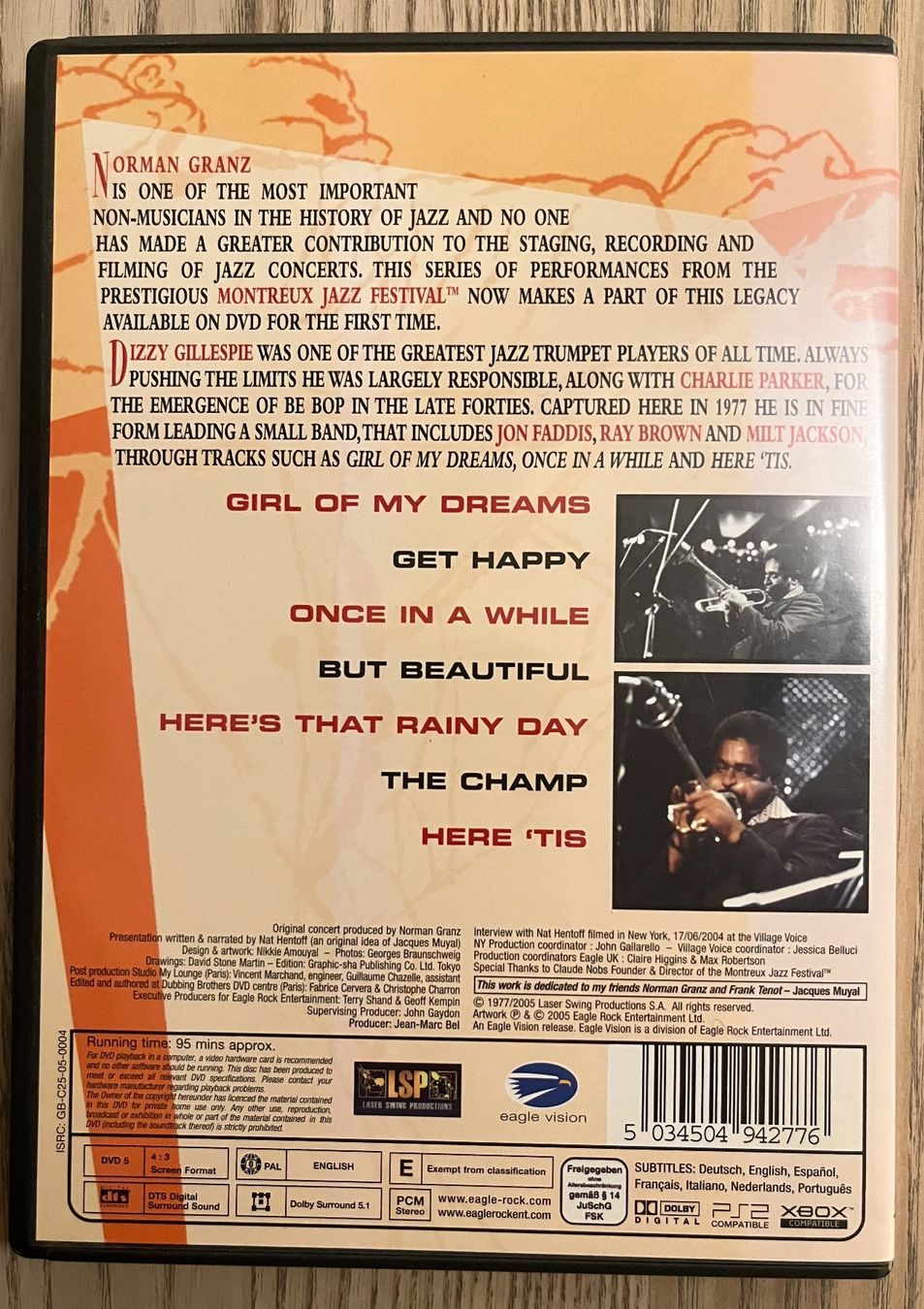 Dizzy Gillespie Sextet '77 - Jazz DVD - Montreux Konzert! (Gebraucht ...