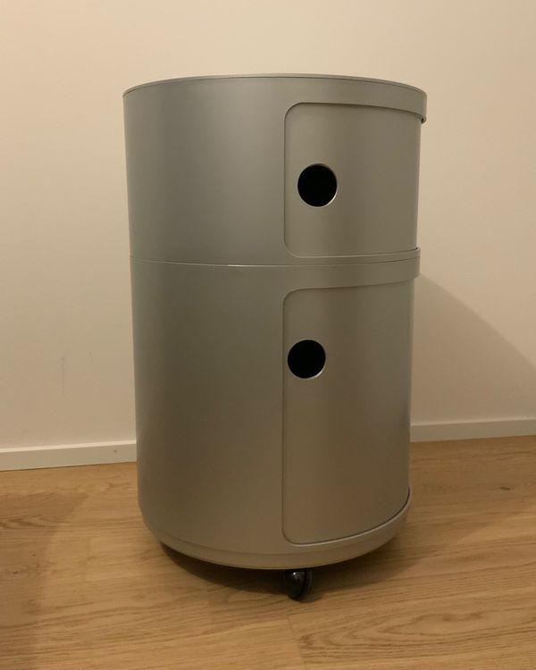 2 Kartell Componibili Containers Silber 42cm Durchmesser | Kaufen auf ...