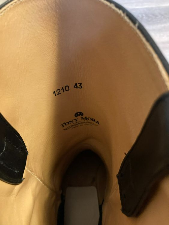 Cowboy Boots TONY MORA Western Schwarz Lederstiefel Handmade | Kaufen ...