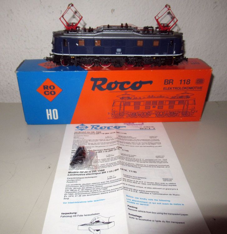 Roco H0 04141B E-Lok BR 118 010-8 der DB Blau (Gebraucht) in Männedorf ...