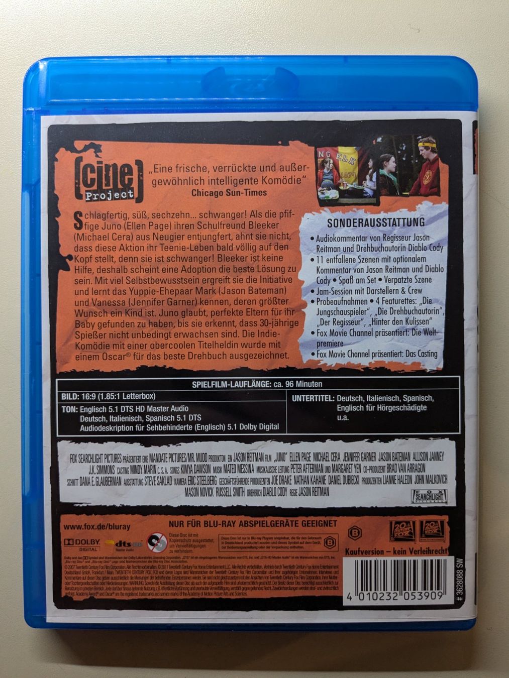 "Juno" mit Ellen Page & Michael Cera [Blu-ray] (Gebraucht) in Port für ...