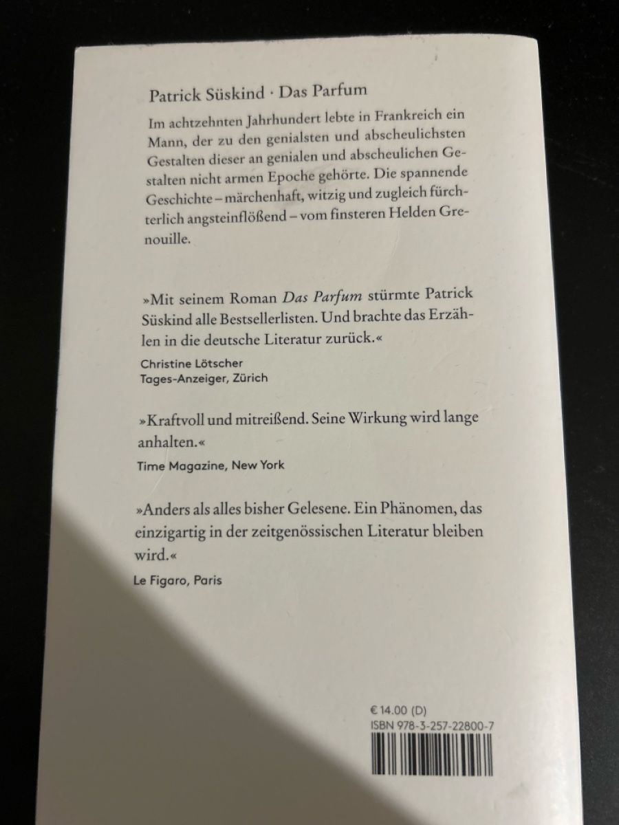 Das Parfum von Patrick Süsskind: Ein Klassiker Roman (Neu (gemäss ...