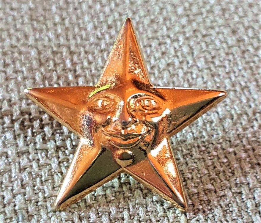 E674 - 3D Pin Goldiger Stern mit Gesicht (Gebraucht) in Reinach BL für ...