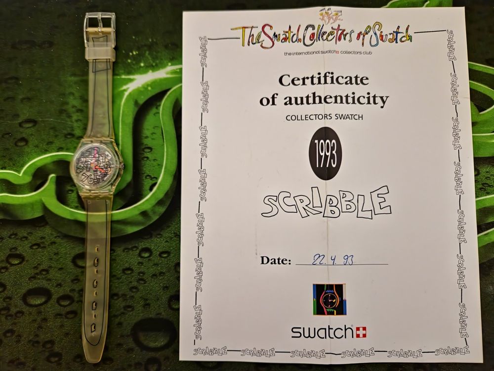 SWATCH GENT "Scribble" - Club Special 1993 (GZ124) Vintage | Kaufen auf ...