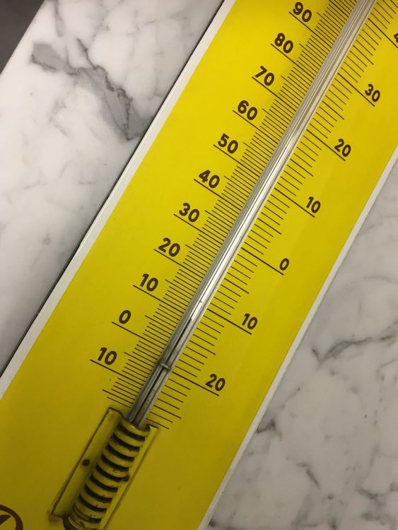 Emailschild : sehr grosser + originaler Delial Thermometer | Kaufen auf ...