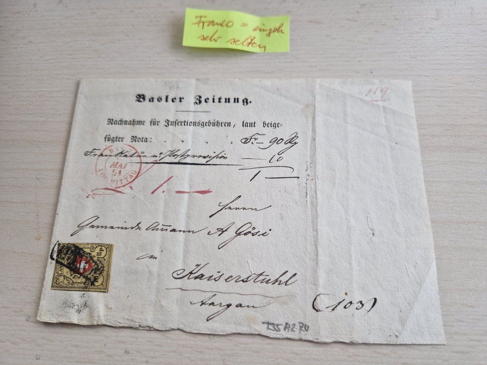 Rayon 16II auf Nachnahme-Fragment, Type 35, A2/RU, ab 1.- (Gebraucht ...