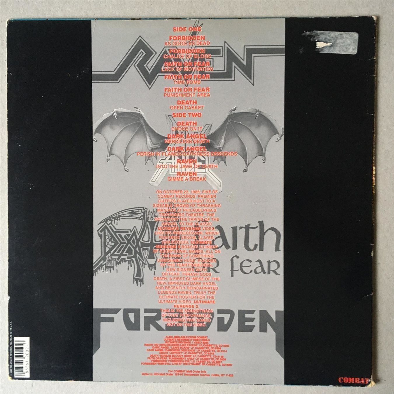 Ultimate Revenge LP Thrash: Dark Angel Death Raven Forbidden (Gebraucht ...