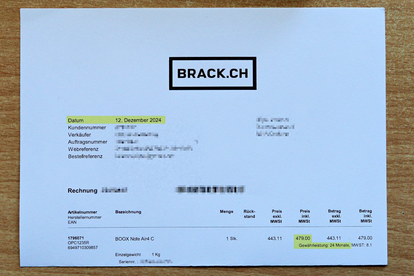 Onyx BOOX Note Air 4c for Handwritten Notes on Color ePaper (Gebraucht ...