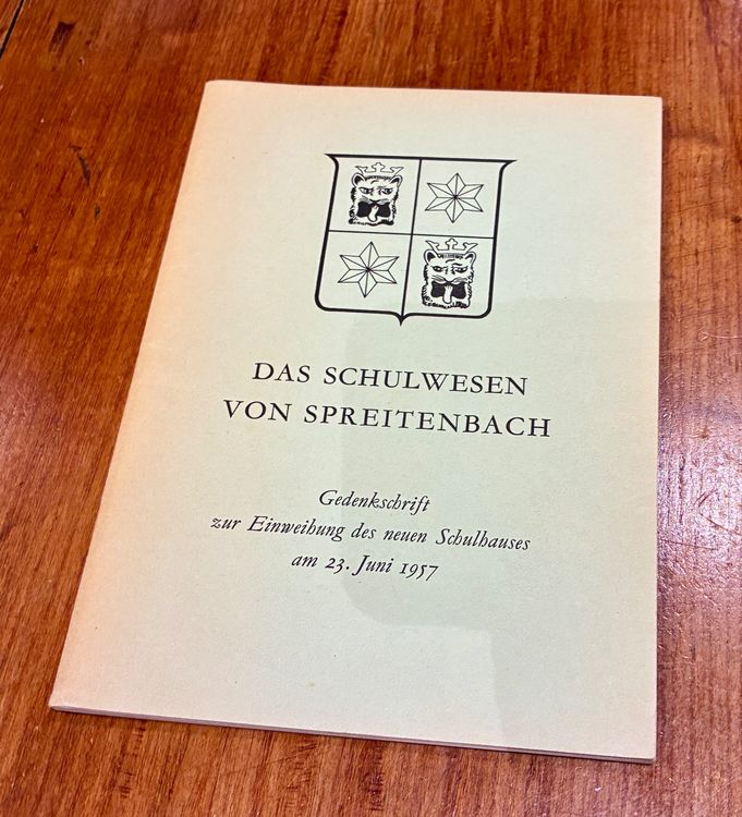 Spreitenbach Schulwesen 1957 - Seltene Gedenkschrift! (Gebraucht) in ...
