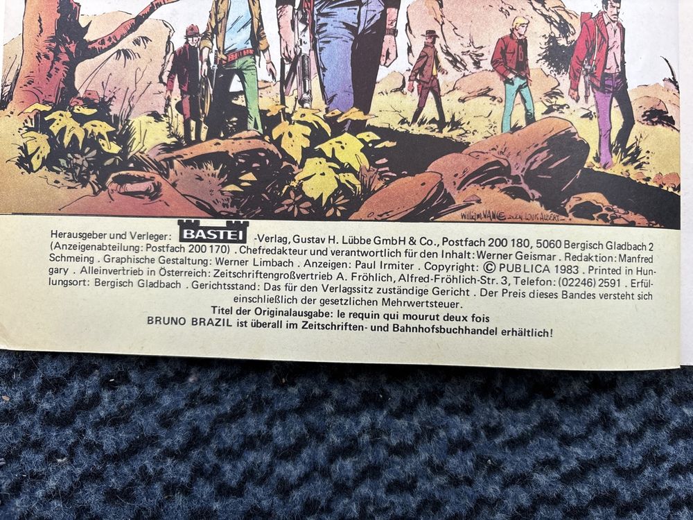 Comic BRUNO BRAZIL Das Karussell des Todes 1983 (Gebraucht) in Konolfingen für CHF 5 – mit ...