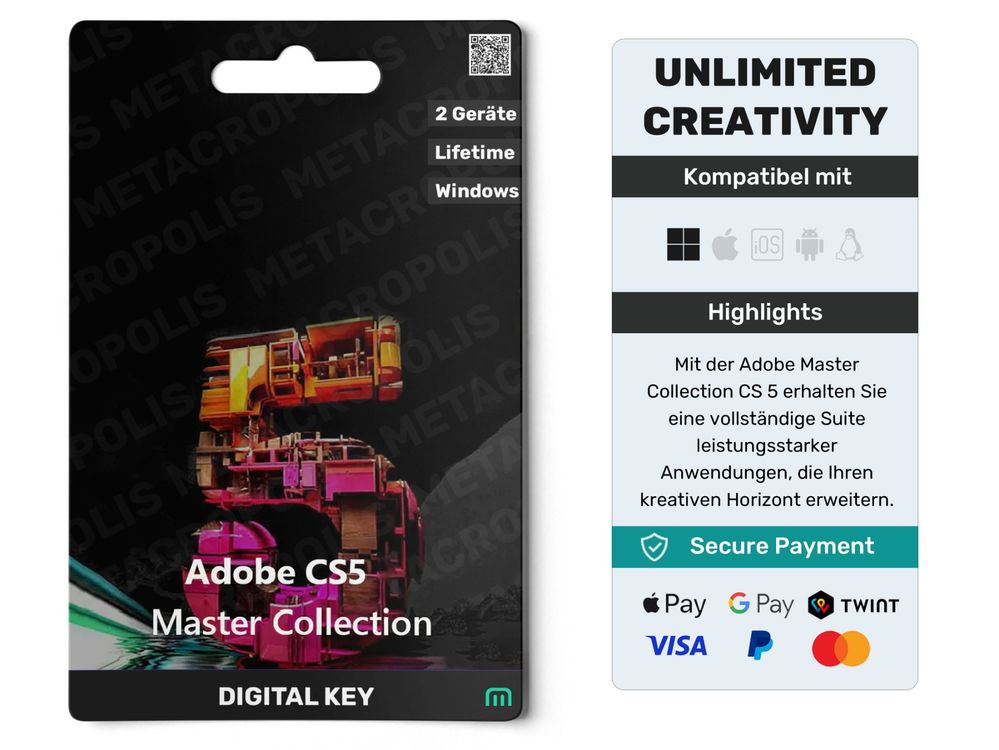 Adobe CS5 Master Collection 2PC - Windows | Kaufen auf Ricardo