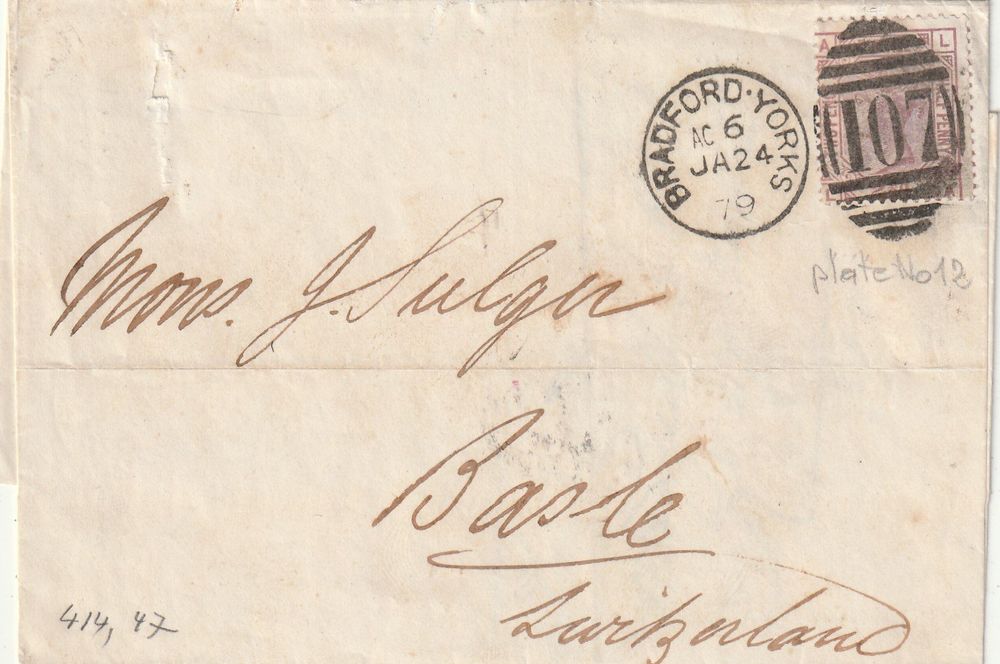 Faltbrief England 1879 mit Mi. Nr.47 (Gebraucht) in Rorschacherberg für ...